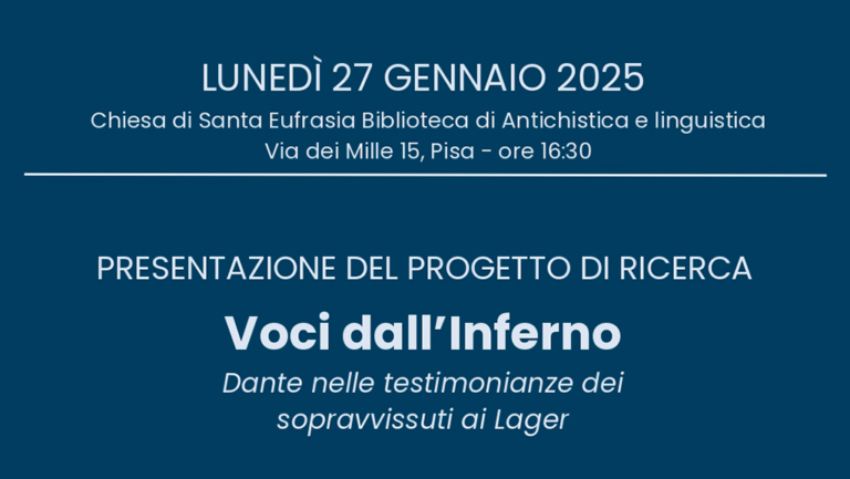 Giornata della Memoria 2025: presentazione del progetto Voci dall ...